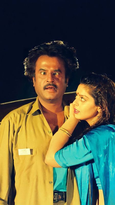 Basha Rajini Stills With Auto