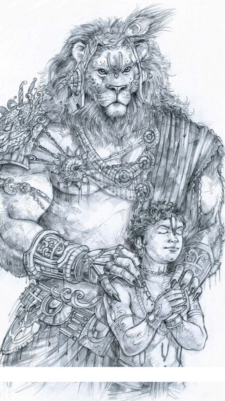 Lord Narasimha Sketches