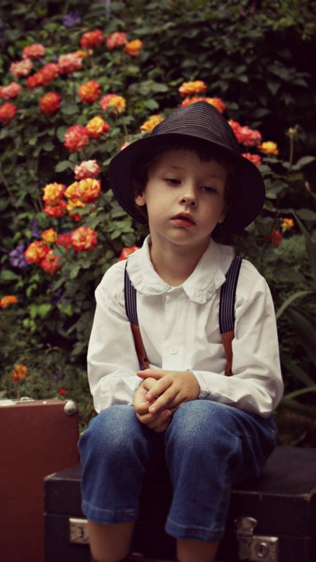 Sad Boy With Flower